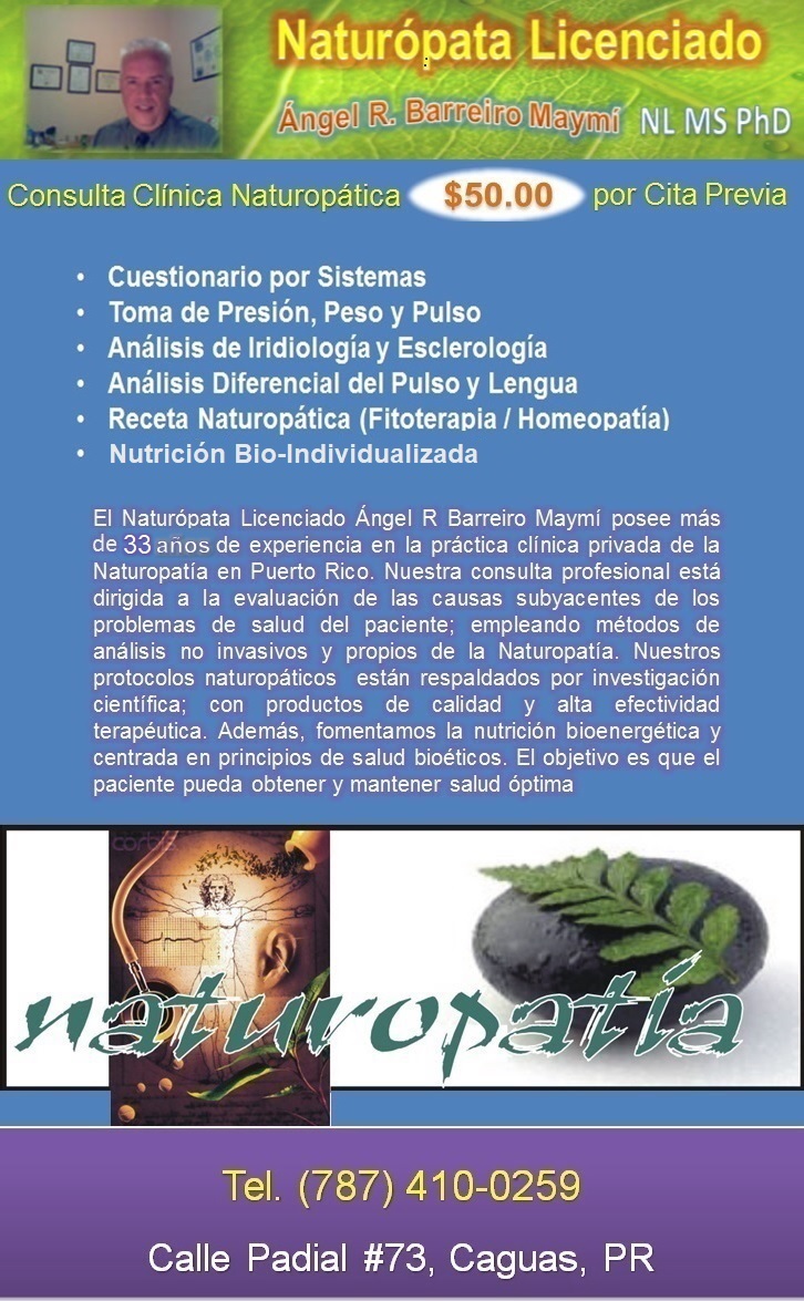 Naturopata en Caguas PR | Lic. Angel R. Barreiro Naturopata